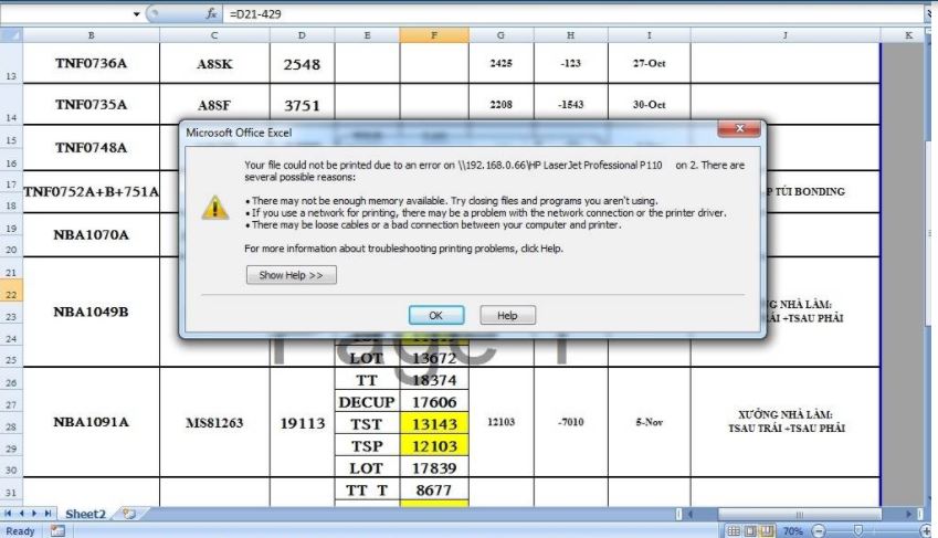 Can t I Print The Excel Your File Could Not Be Printed Due To An Error Ngolongtech